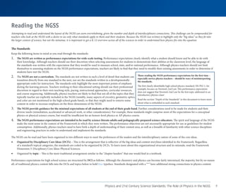 NGSS_Physics Topics Mapping for teaching physics in Highschool | PDF