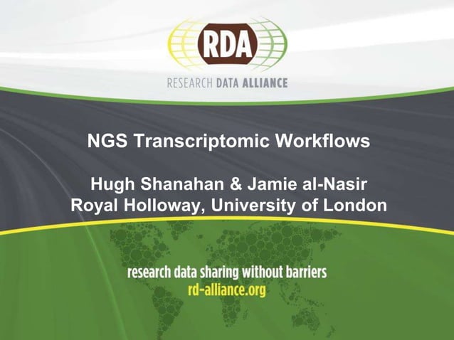 NGSWorkflows.ppt | Databases | Computer Software and Applications