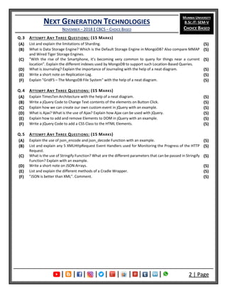 Next Generation Technologies (November – 2018) [Choice Based | Question ...