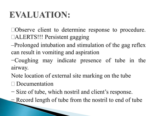 Nasogastric tube (NG tube) | PPTX | Ear, Nose and Throat Conditions ...