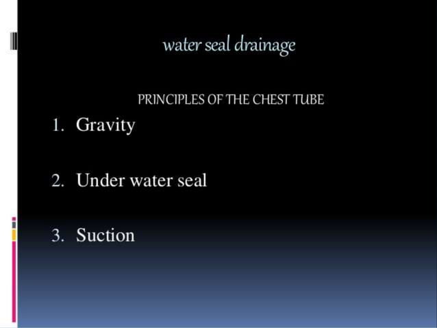 Water Seal Drainage | PPTX