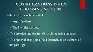 Ng tube | PPTX