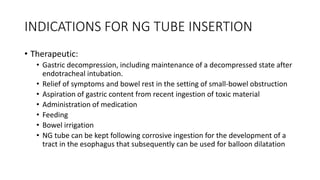 Ng tube insertion | PPTX