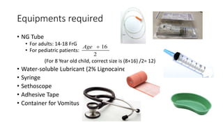 Ng tube insertion | PPTX