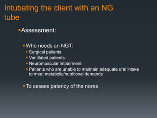 Ng tube insertion & feeding, CAREOFNG TUBE SHIVA NAGU | PPT