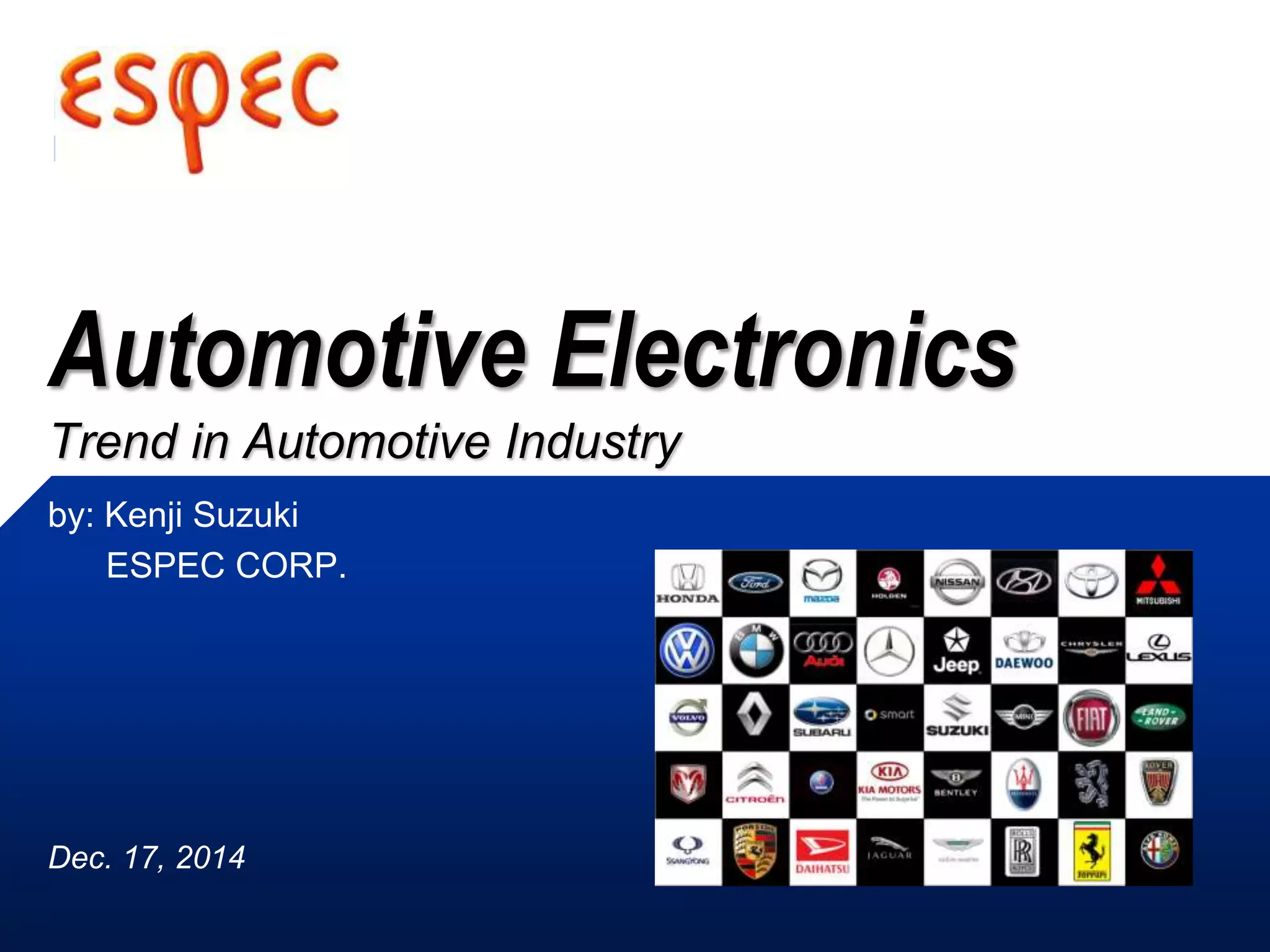 Car electronization trend in automotive industry | PPTX