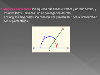 Ángulos: Clasificación y Propiedades | PPTX
