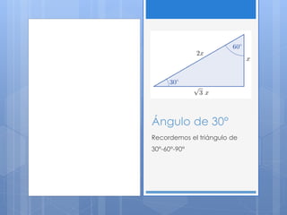 áNgulos de 30°, 60° y 90° en el plano cartesiano | PDF