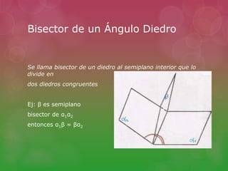 Ángulos diedros, triedros y poliedros | PPSX