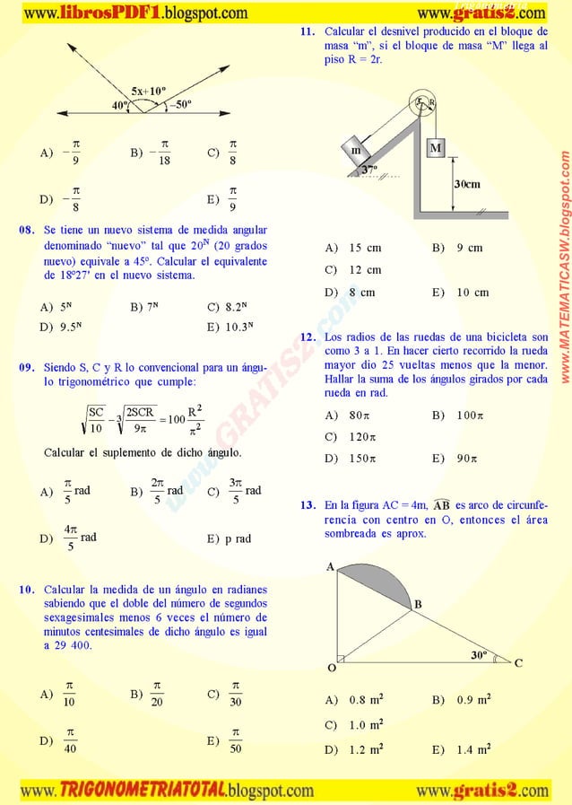 Ngulo trigonométrico longitud de arco | PDF
