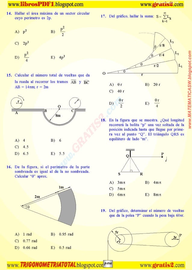 Ngulo trigonométrico longitud de arco | PDF