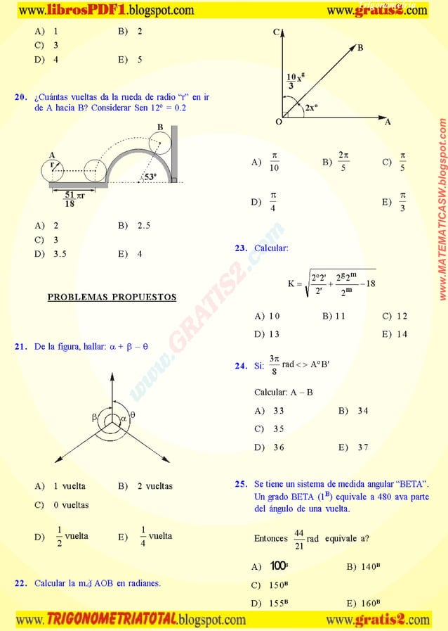 Ngulo trigonométrico longitud de arco | PDF