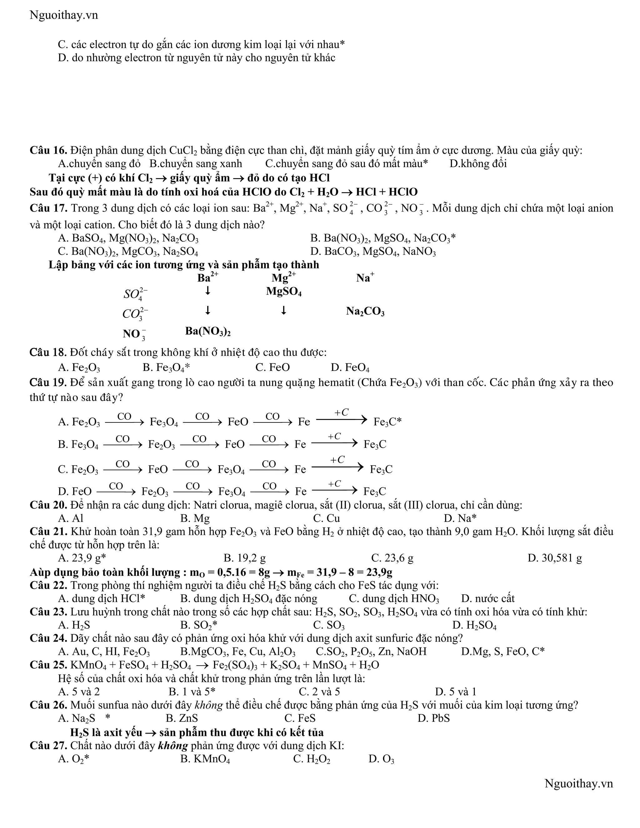 {Nguoithay.org} de thi thu mon hoa hoc so 2 giai chi tiet | PDF