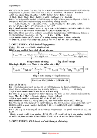 {Nguoithay.vn} cac cong thuc giai nhanh hoa hoc vo co | PDF