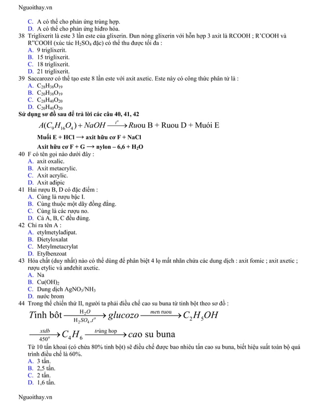 {Nguoithay.vn} giai chi tiet bai tap hoa hoc huu co so 1 | PDF