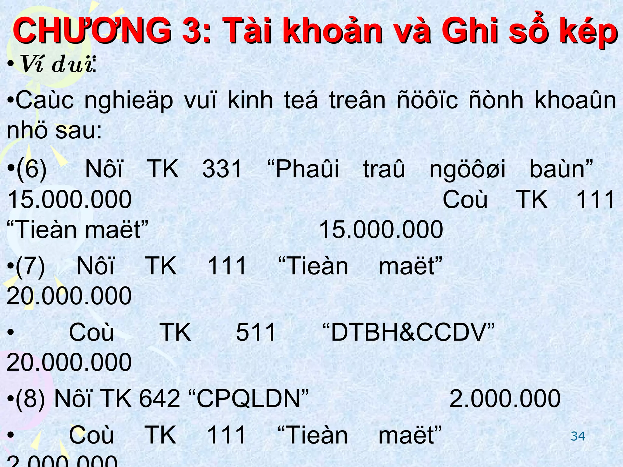 Nguyen Ly Ke Toan Chuong III | PPT