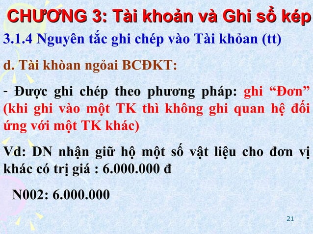 Nguyen Ly Ke Toan Chuong III | PPT