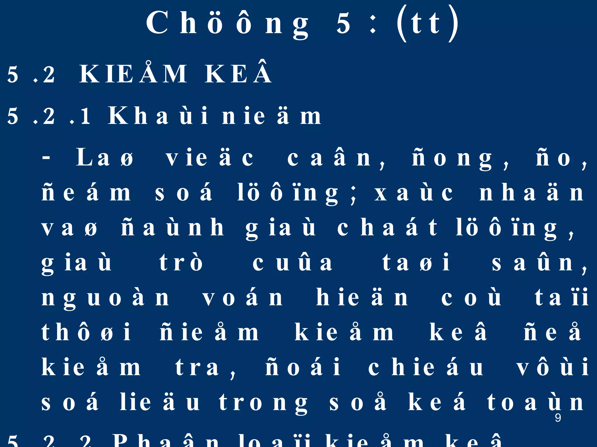 Nguyen Ly Ke Toan Chuong V | PPT