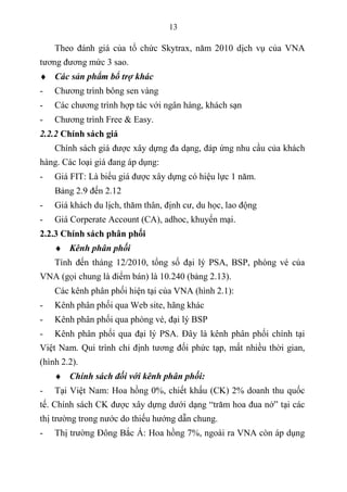 Luận văn: Chính sách Marketing của VNA trong vận tải hàng không | PDF