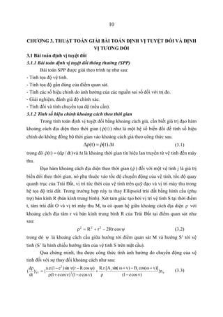 Luận án: Thuật toán và xây dựng chương trình xử lý số liệu GNSS | PDF