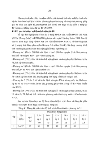 Luận án: Thuật toán và xây dựng chương trình xử lý số liệu GNSS | PDF