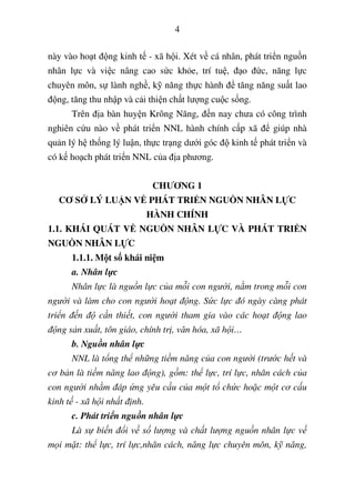 Phát triển nguồn nhân lực hành chính cấp xã huyện Krông Năng | PDF