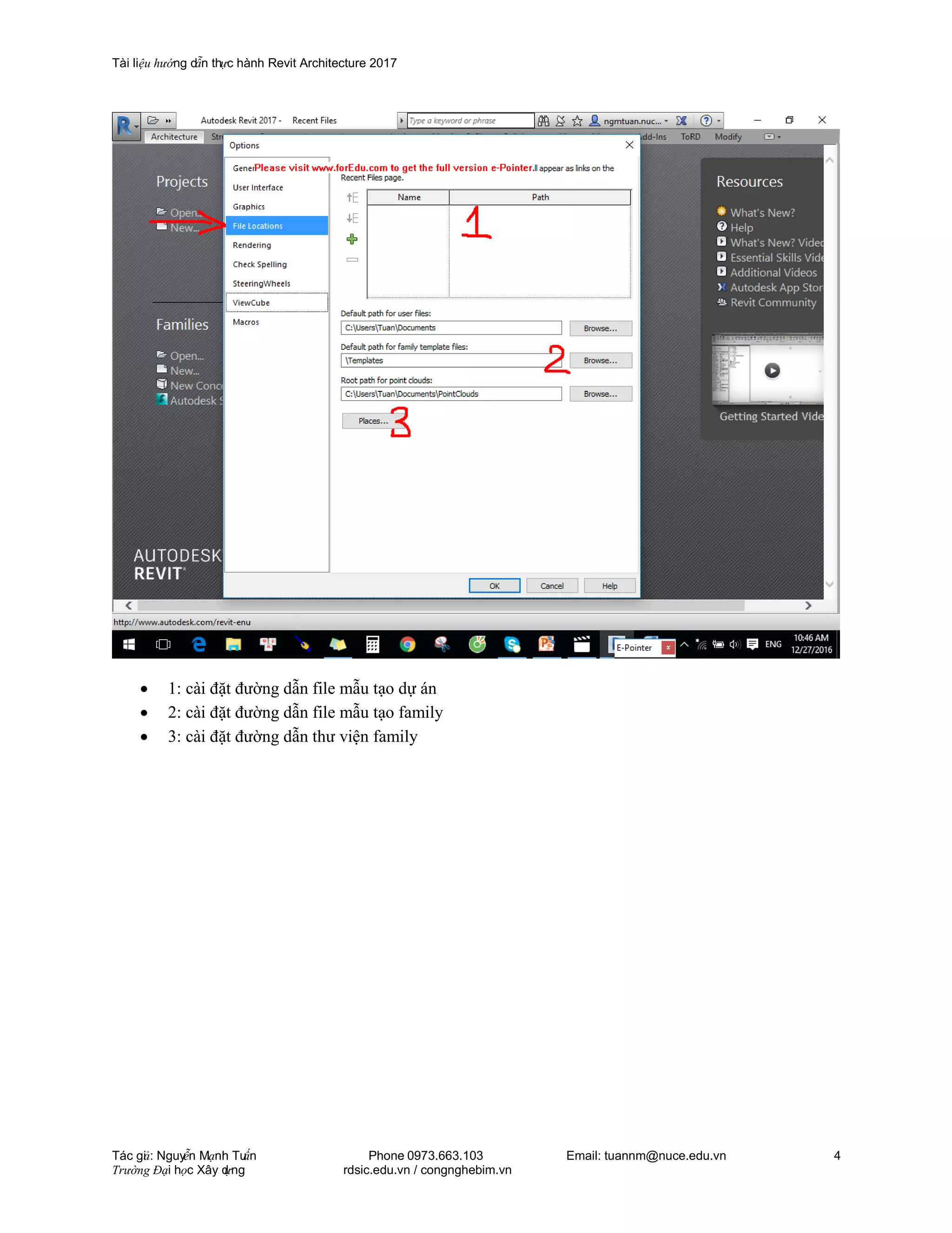 Nguyen manh tuan hdth revit architecture | PDF