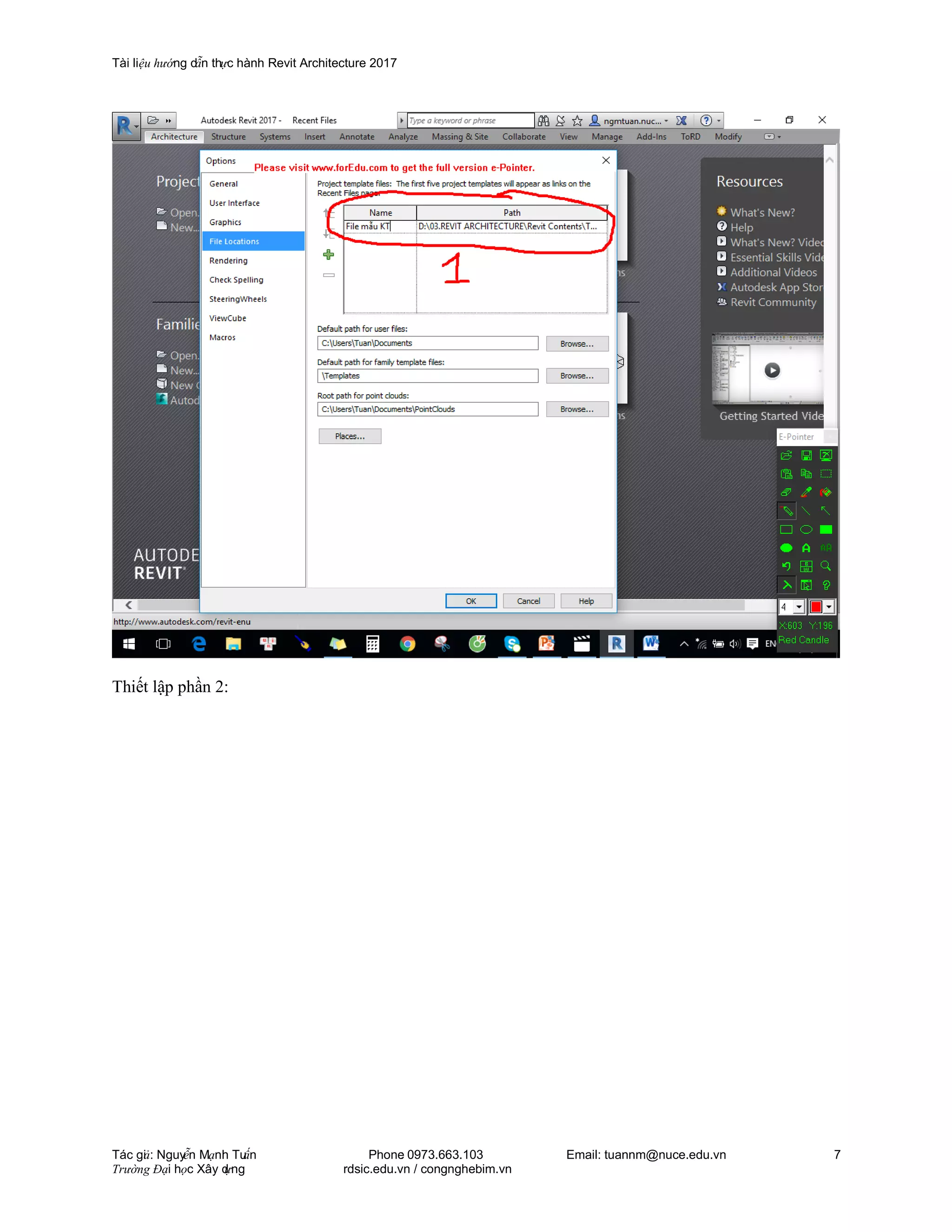 Nguyen manh tuan hdth revit architecture | PDF
