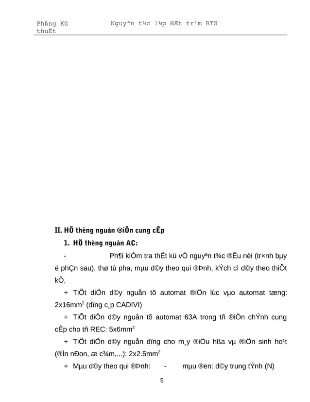 Nguyen tac lap dat tram bts | PDF