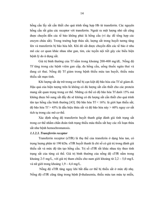 Luận án: Tình trạng dinh dưỡng sắt, Vit.A ở phụ nữ mang thai | PDF