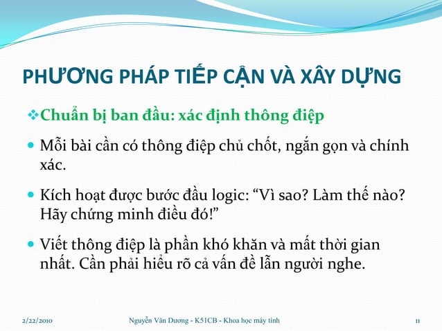 Nguyen Van Duong Ki Nang Thuyet Trinh | PPTX