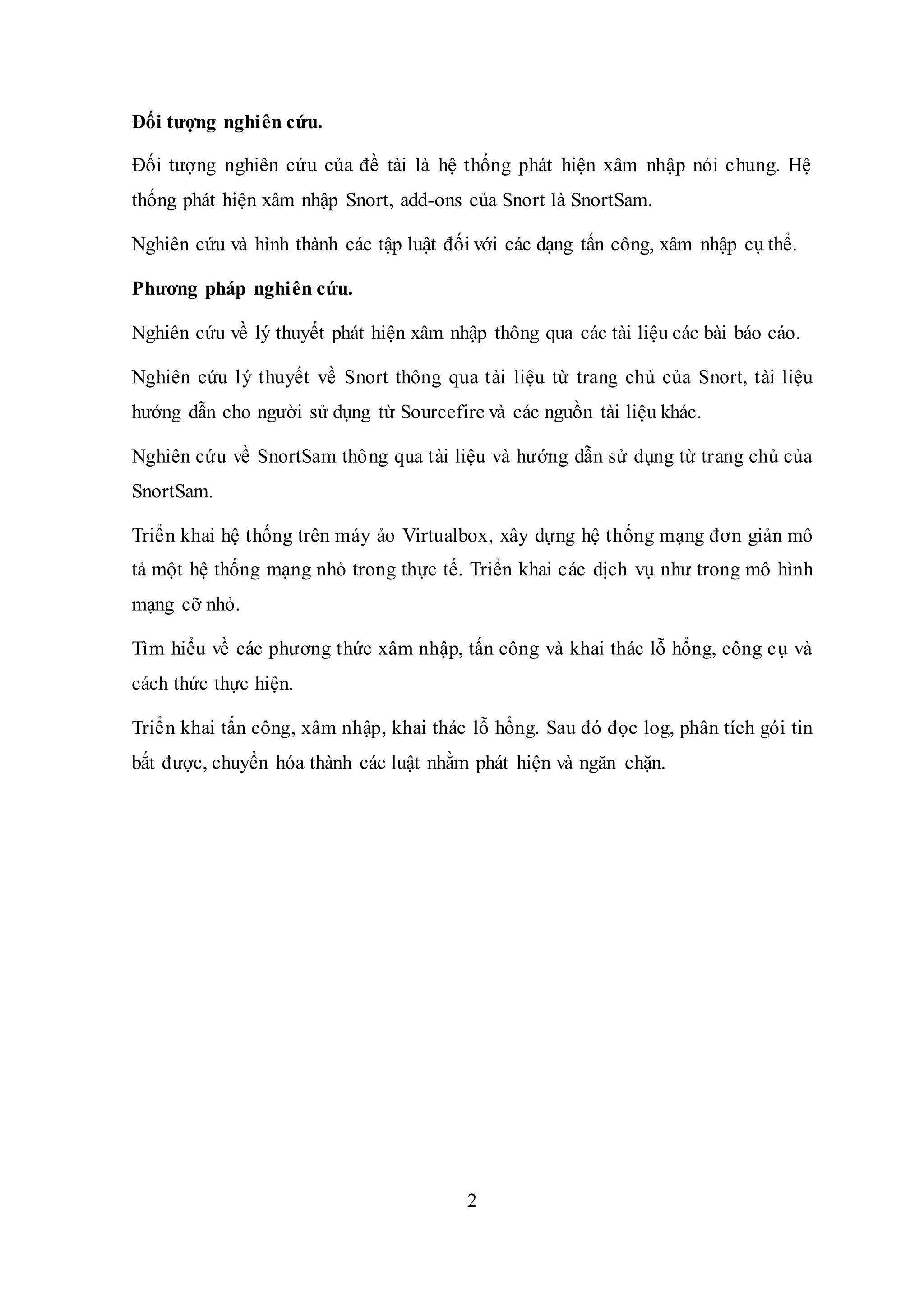 [Khóa luận tốt nghiệp] - Tìm hiểu và triển khai Snort/SnortSam | PDF