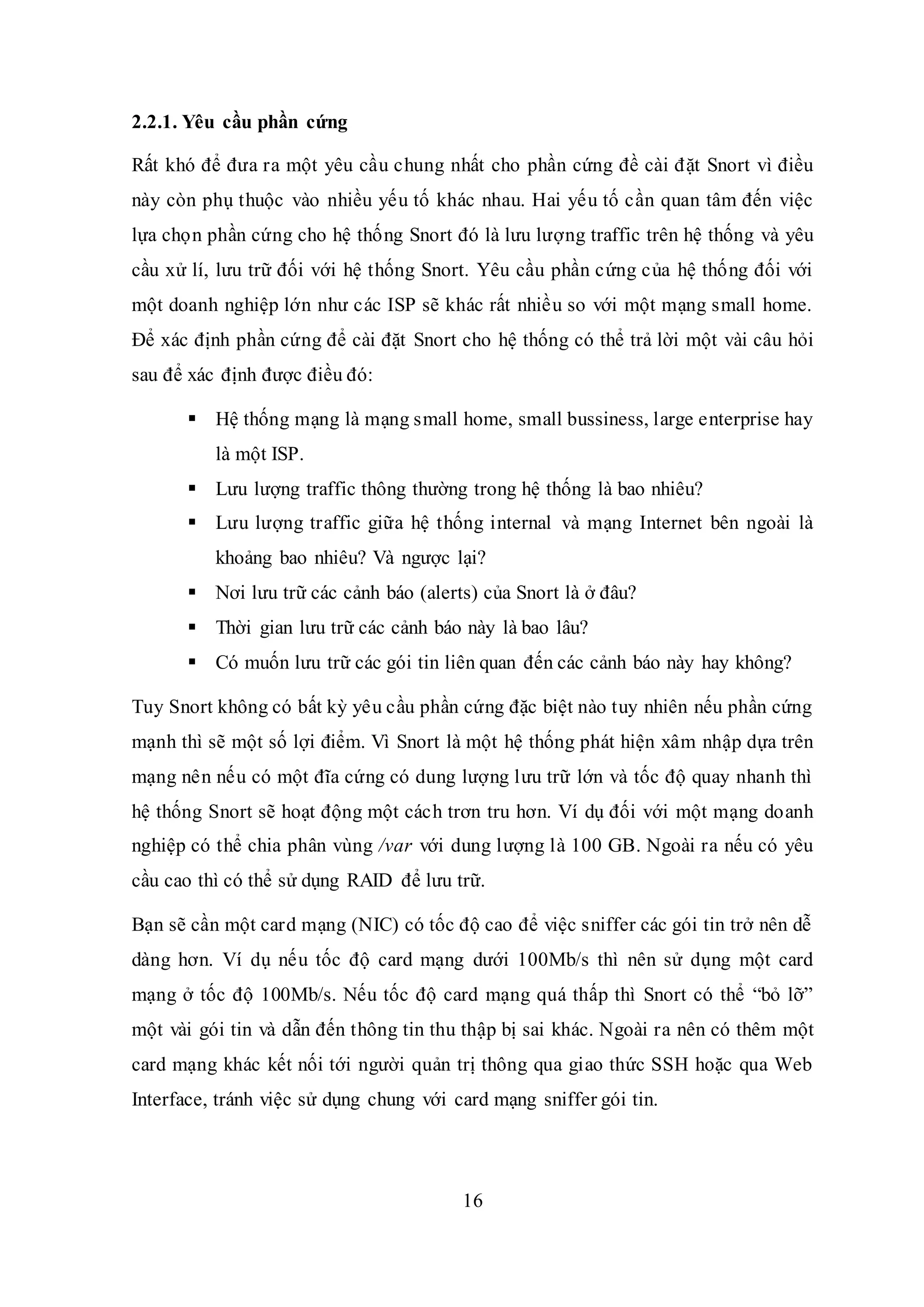 [Khóa luận tốt nghiệp] - Tìm hiểu và triển khai Snort/SnortSam | PDF