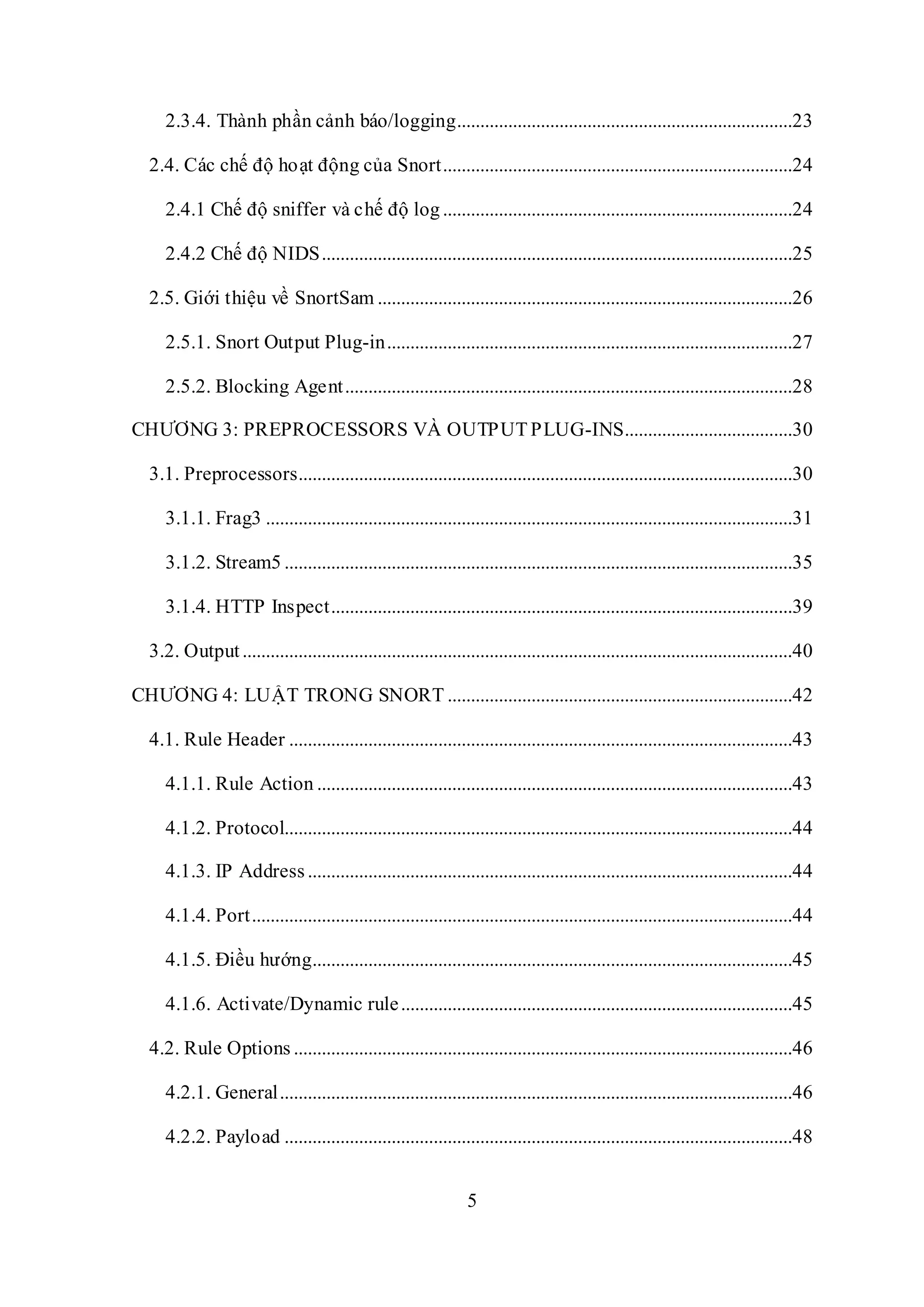 [Khóa luận tốt nghiệp] - Tìm hiểu và triển khai Snort/SnortSam | PDF
