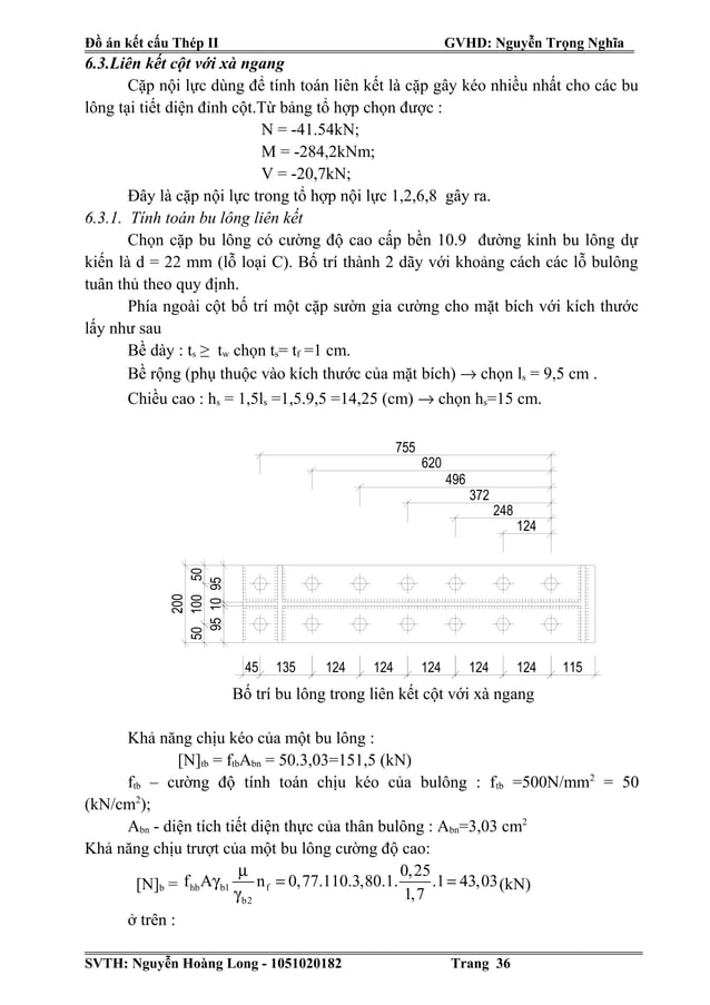 ĐỒ ÁN KẾT CẤU THÉP KHUNG ZAMIL | DOC