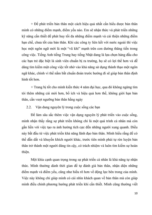 Tiểu luận nguyên lý về sự phát triển nhóm 9 | PDF