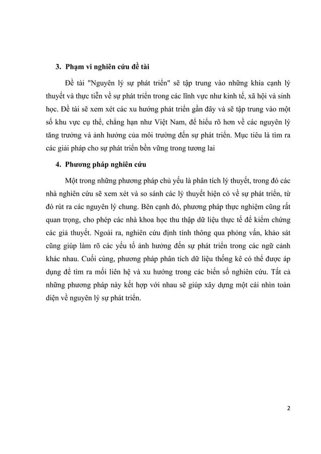 Tiểu luận nguyên lý về sự phát triển nhóm 9 | PDF