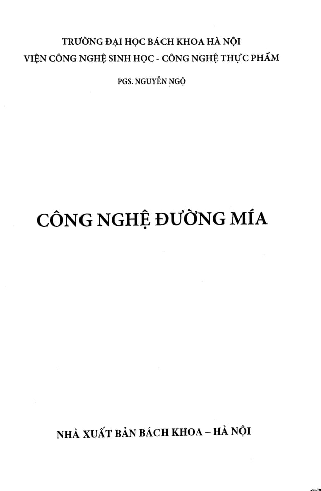 Nguyễn ngộ - Công nghệ đường mía | PDF
