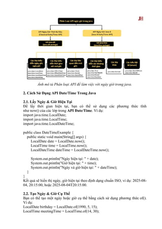 Ngày & Giờ (Date & Time) trong Java | API Date/Time | DOCX