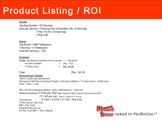 Noodle House - JC FoodCart Franchise | PPT