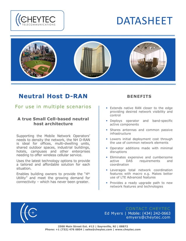 Neutral Host D-RAN datasheet | PDF