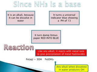 Ammonia NH3 | PPTX