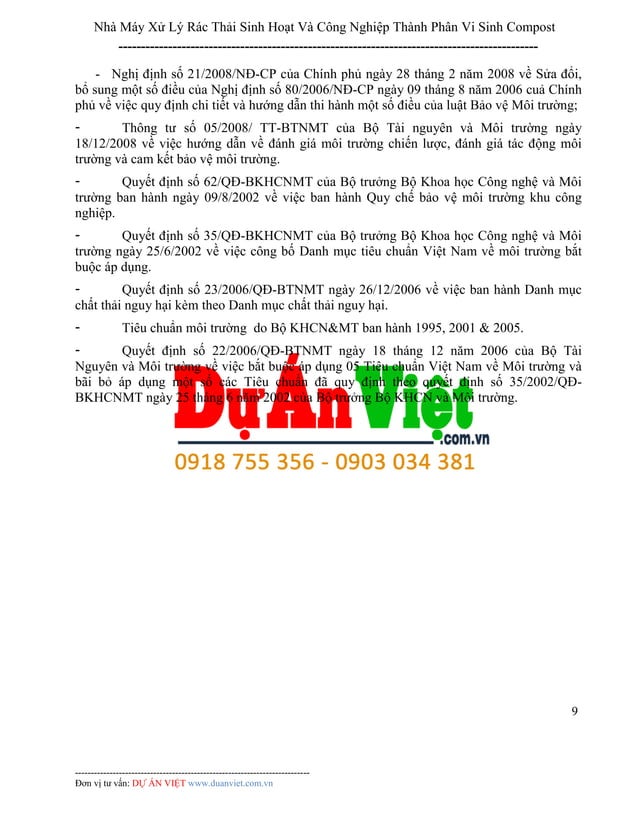 Nha may xu ly chat thai sinh hoat va cong nghiep thanh phan vi sinh compost | PDF