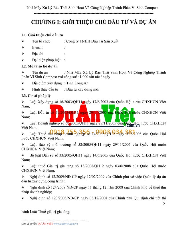 Nha may xu ly chat thai sinh hoat va cong nghiep thanh phan vi sinh compost | PDF