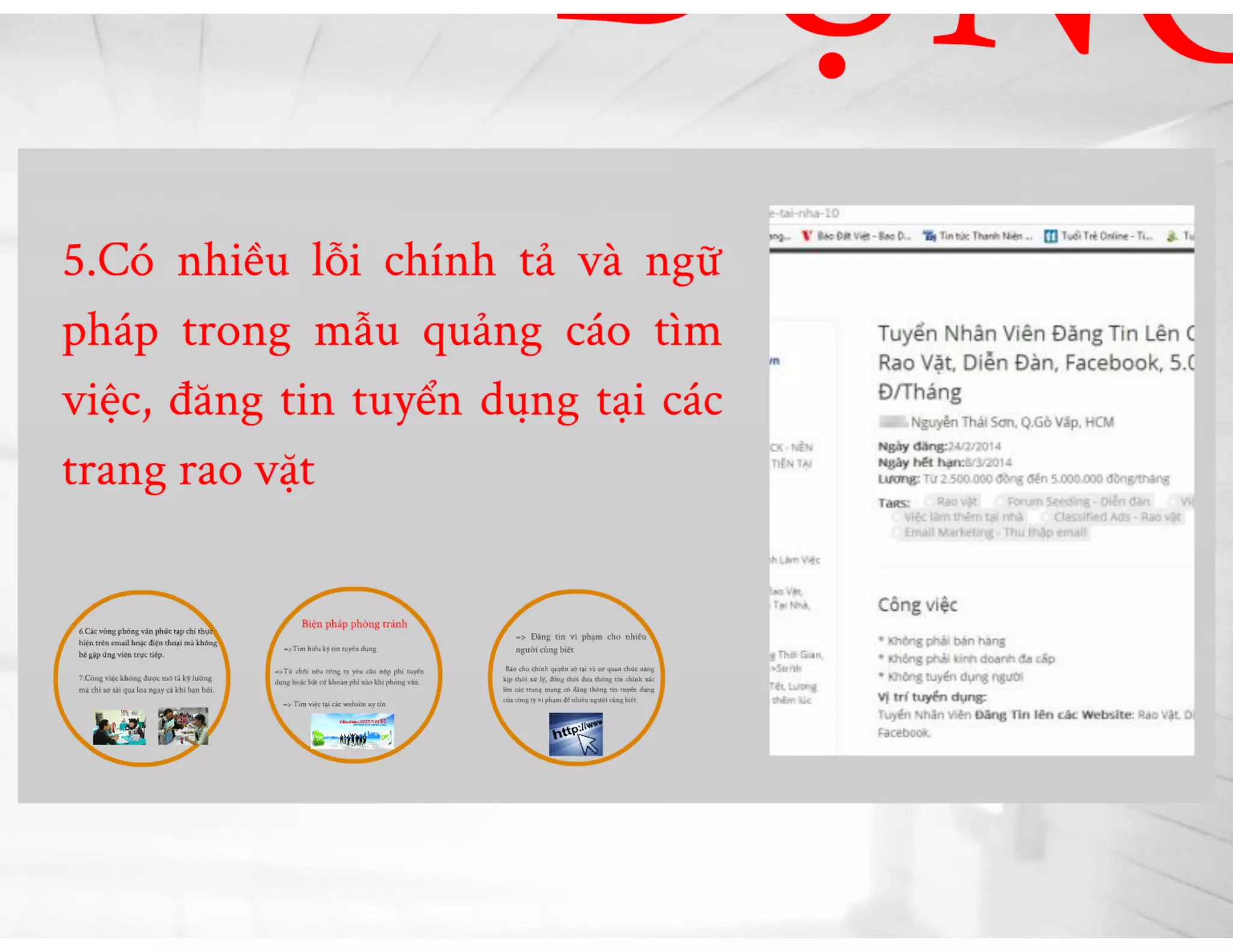 Nhan biet cac cong ty lua dao trong tuyen dung | PDF
