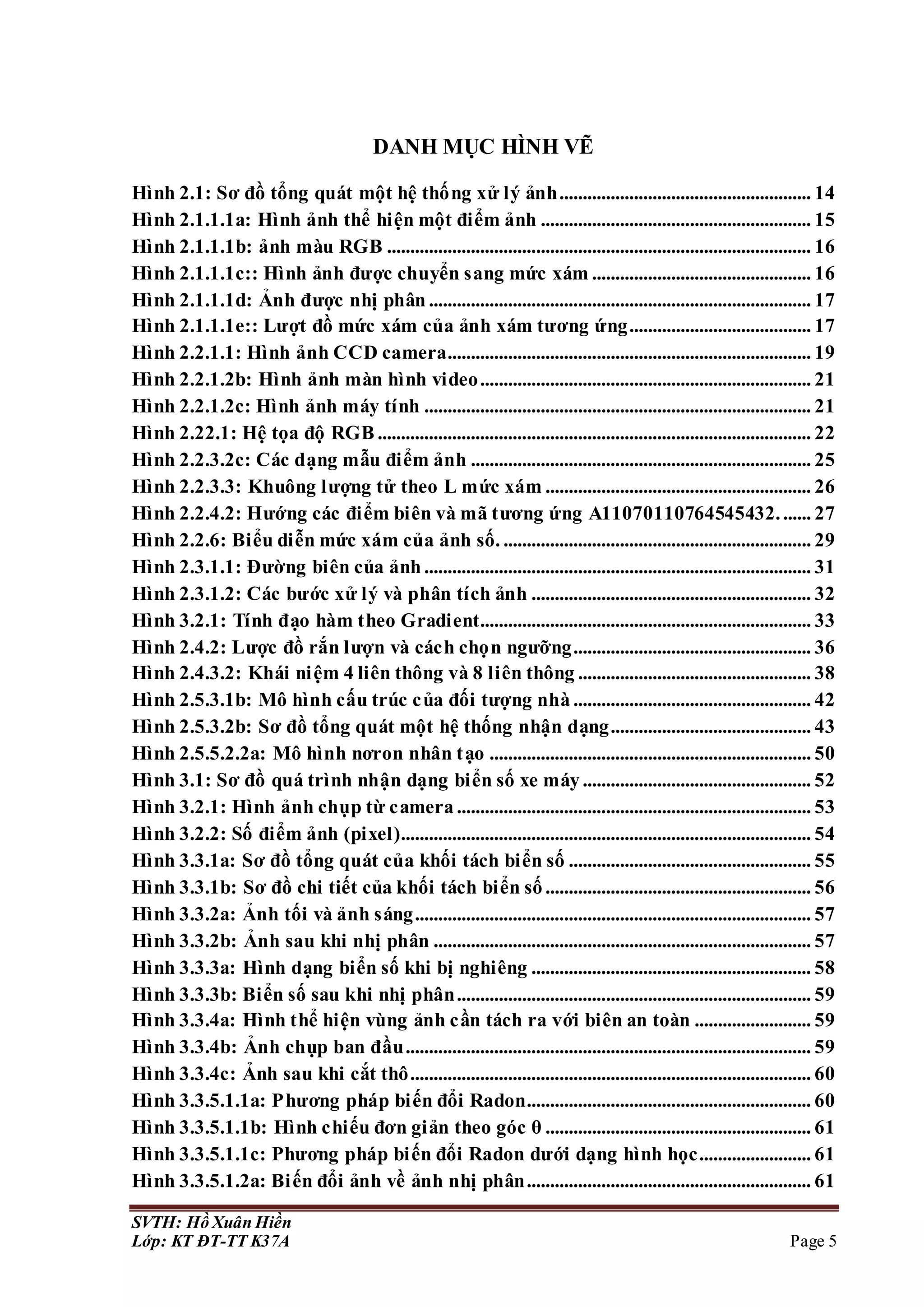 Đề tài: Nhận dạng, phân loại, xử lý ảnh biển số xe bằng phần mềm | DOCX
