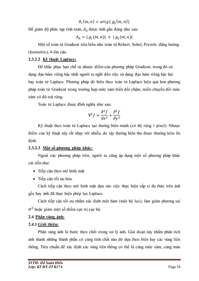 Đề tài: Nhận dạng, phân loại, xử lý ảnh biển số xe bằng phần mềm | DOCX