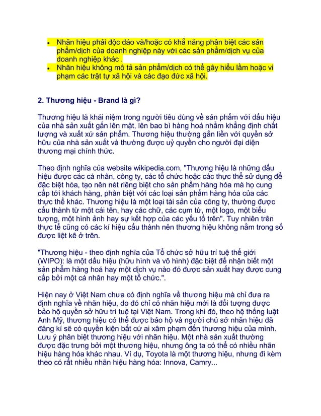 Nhan hieu thuong hieu | PDF