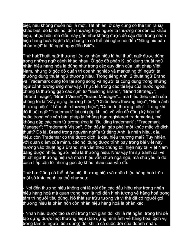 Nhan hieu thuong hieu | PDF