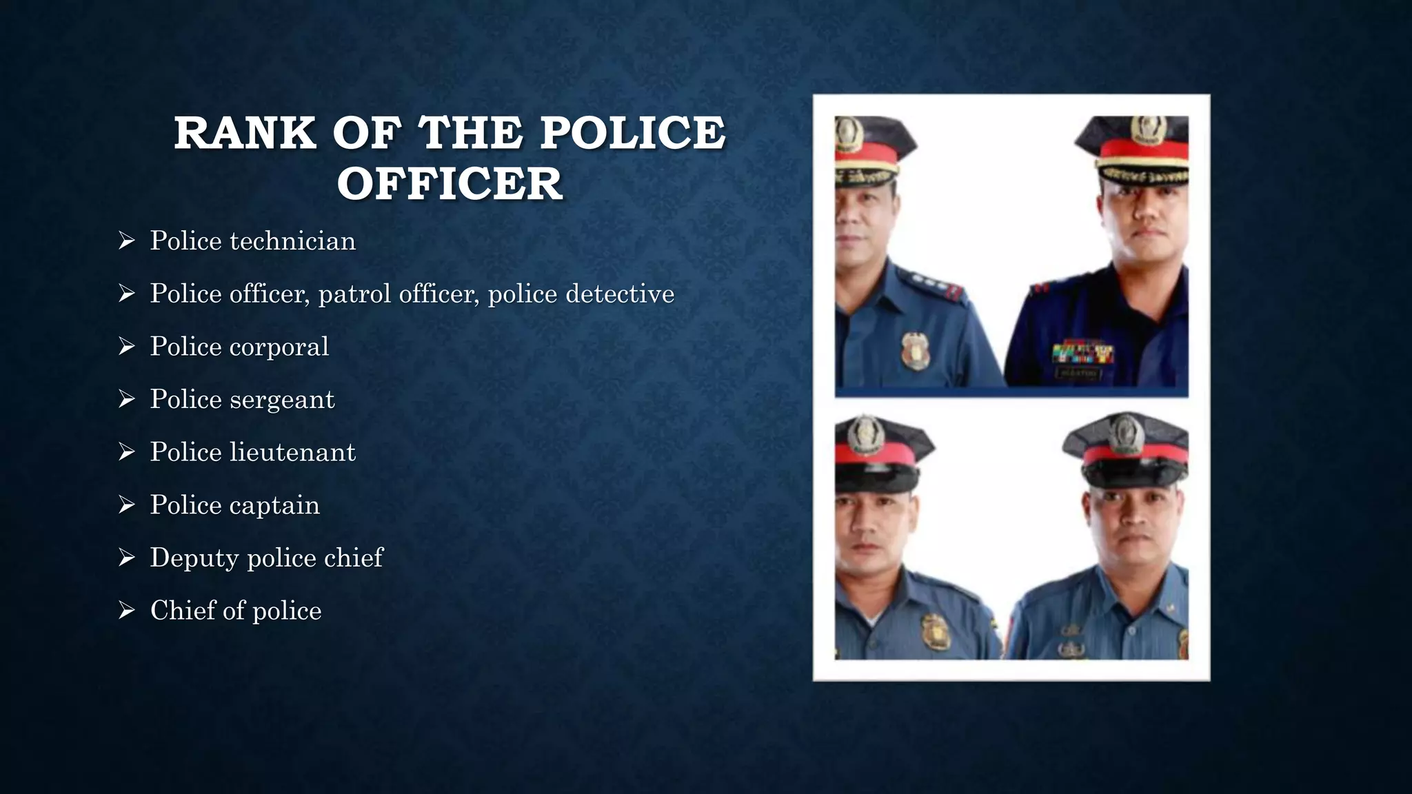 BEING A POLICE OFFICER | PPTX